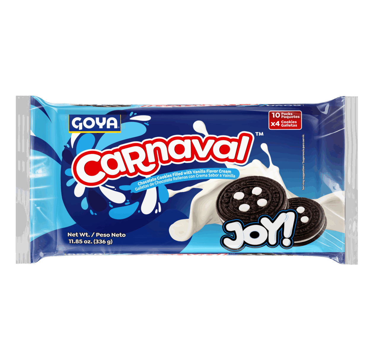 Carnaval - Chocolate Cookies Filled with Vanilla Flavor Cream | Goya Foods