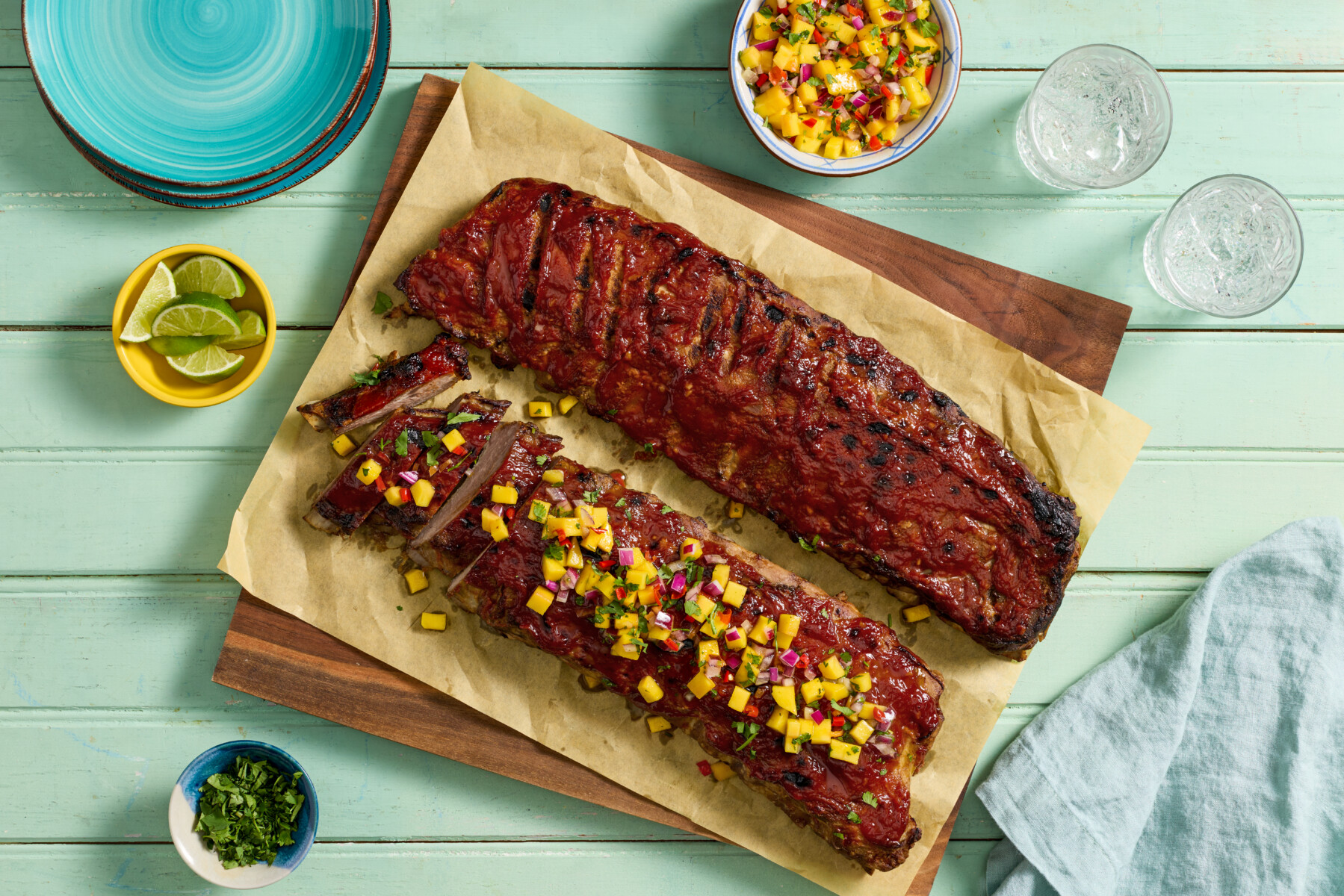 Mojo Grilled Ribs with Mango-Habanero Salsa - Recipes | Goya Foods